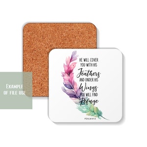 PNG File - He Will Cover You With His Wings Psalm Feather, Digital ...