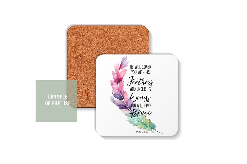 PNG File - He Will Cover You With His Wings Psalm Feather, Digital ...