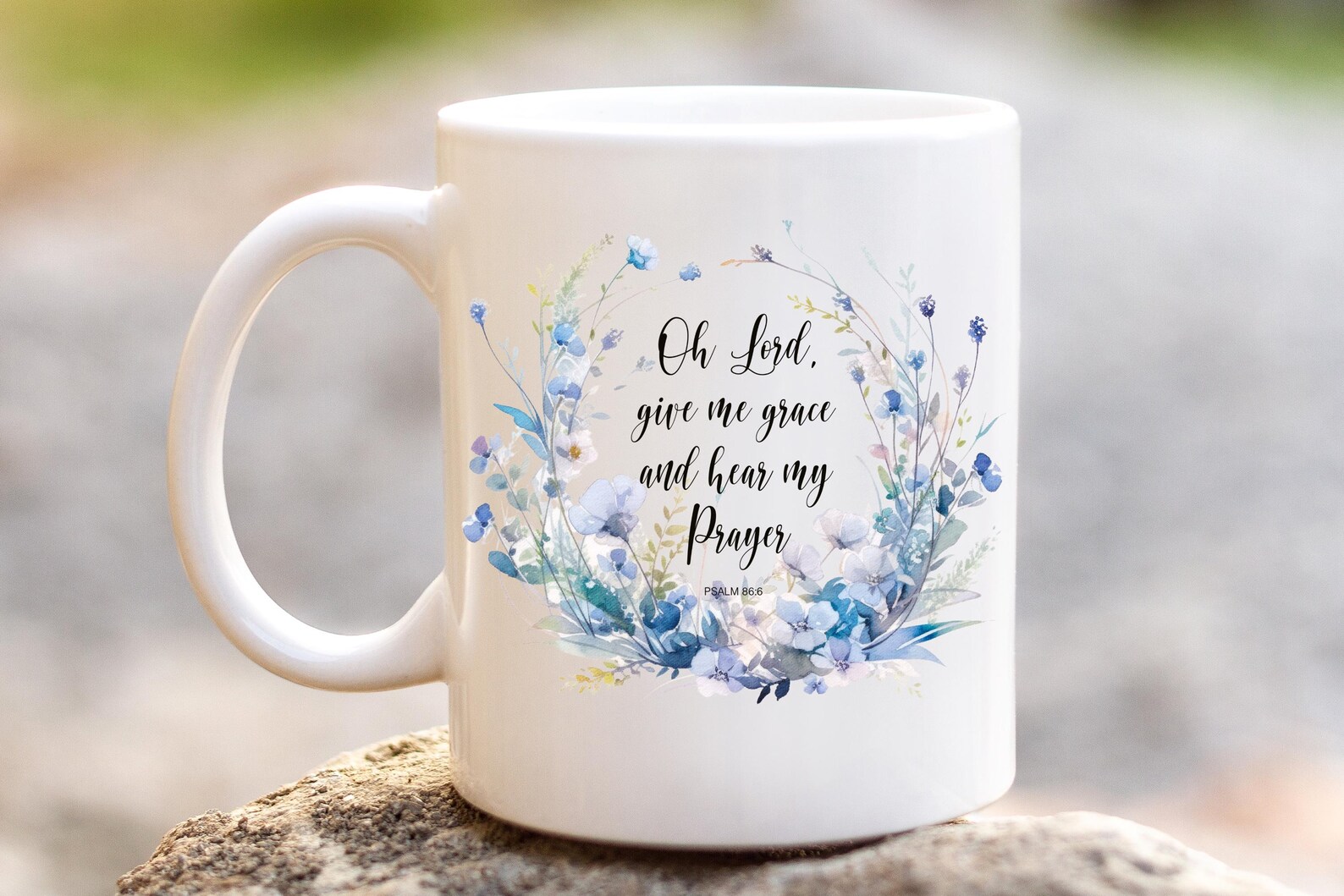 PNG File - Oh Lord Give Me Grace and Hear My Prayer Psalm Floral Wreath ...