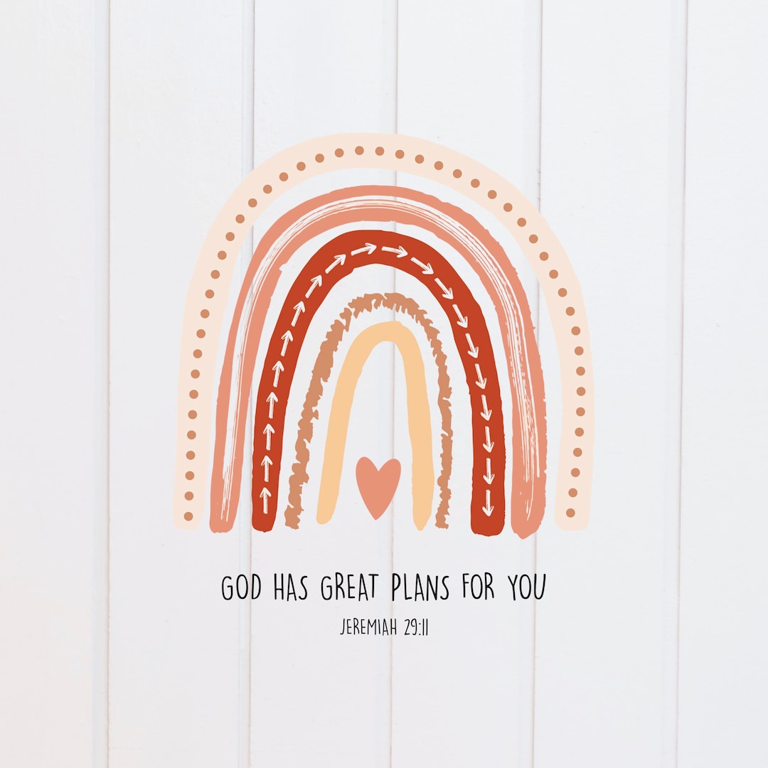 PNG File - God Has Great Plans for You Rainbow PNG, Scripture Designs ...