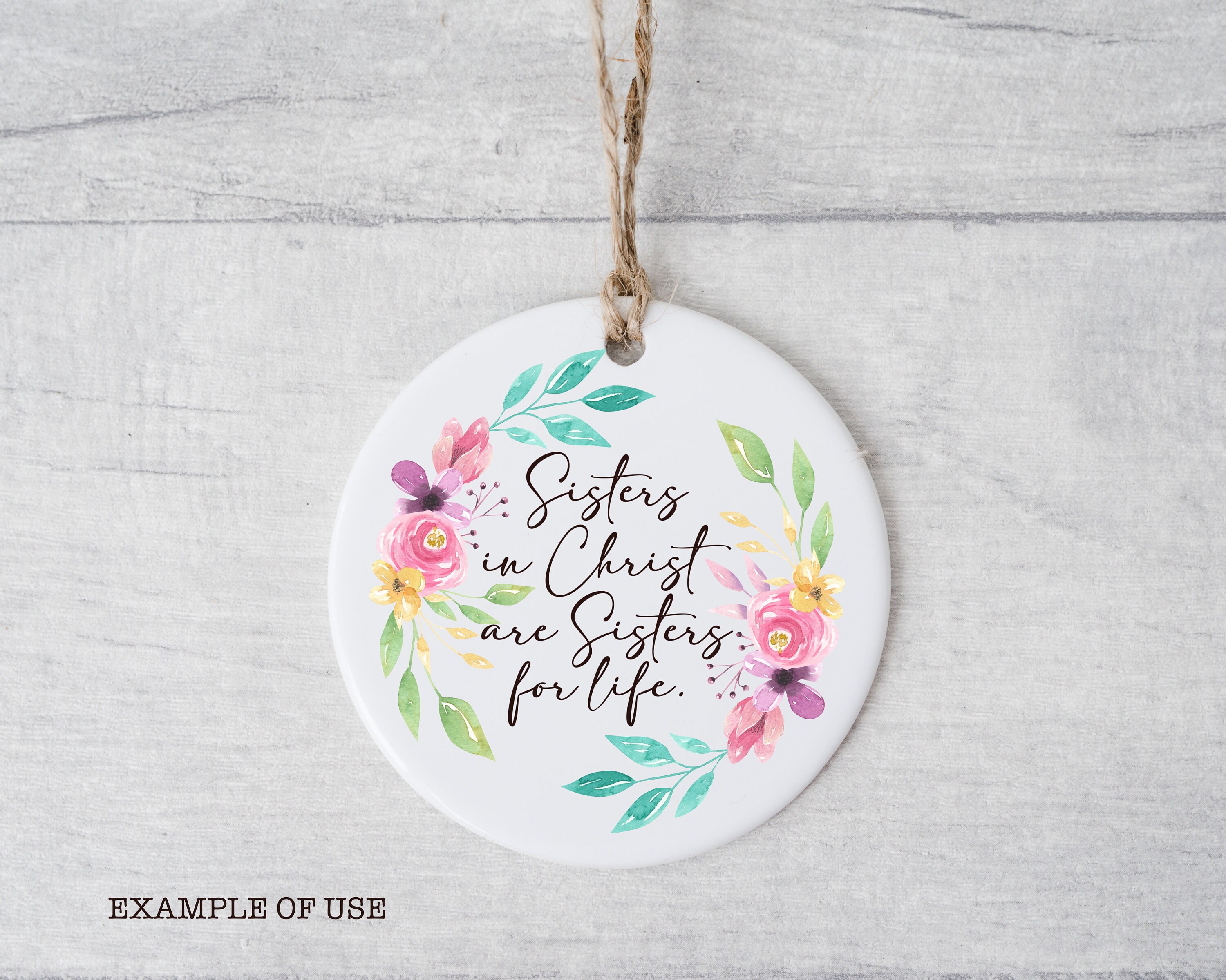PNG File - Sisters in Christ Are Sisters for Life Wreath Floral ...