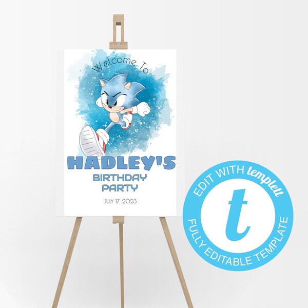 Sonic Printable Invitations - Etsy