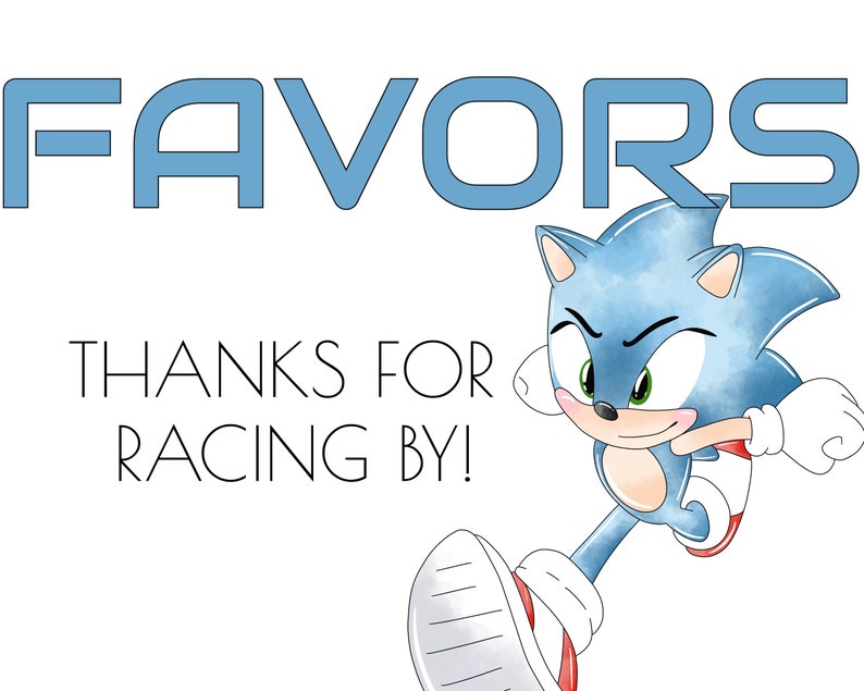 Sonic Party Favors and Gifts Party Signs Sonic Birthday Party - Etsy