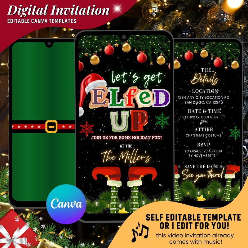 Elf Invitation - Etsy
