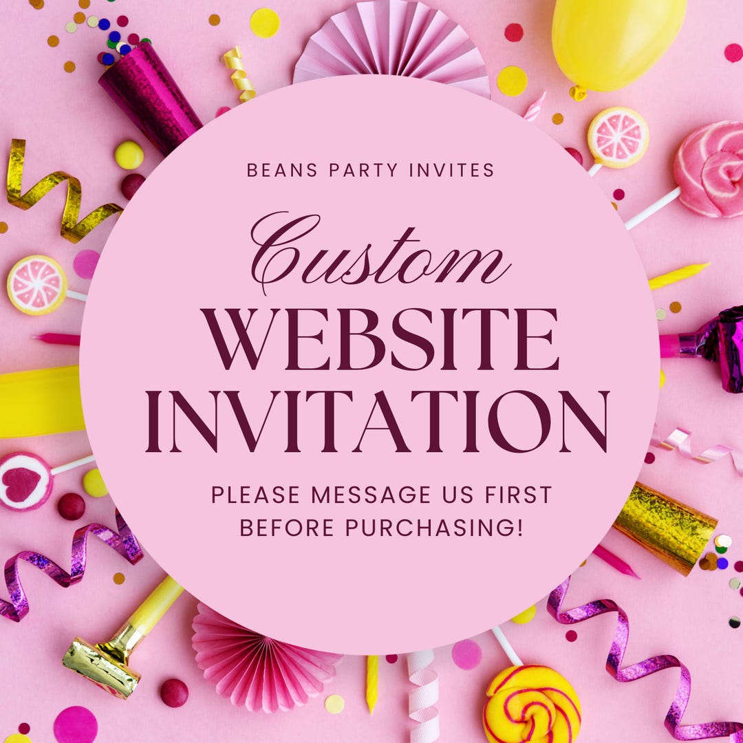 Customize Website Invitation for All Occasions - Etsy