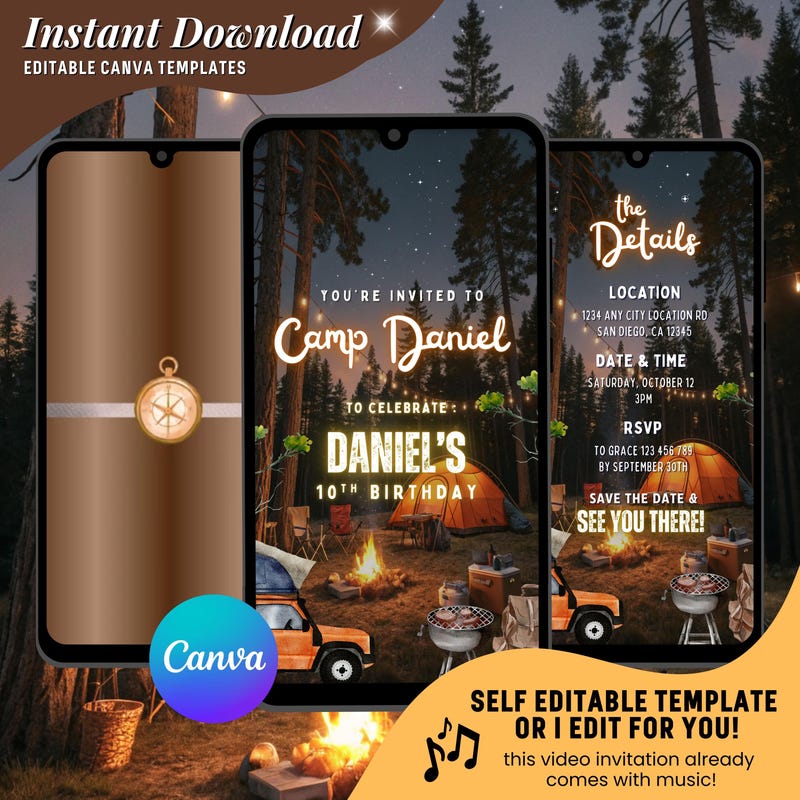 Family Camp Invitation - Etsy