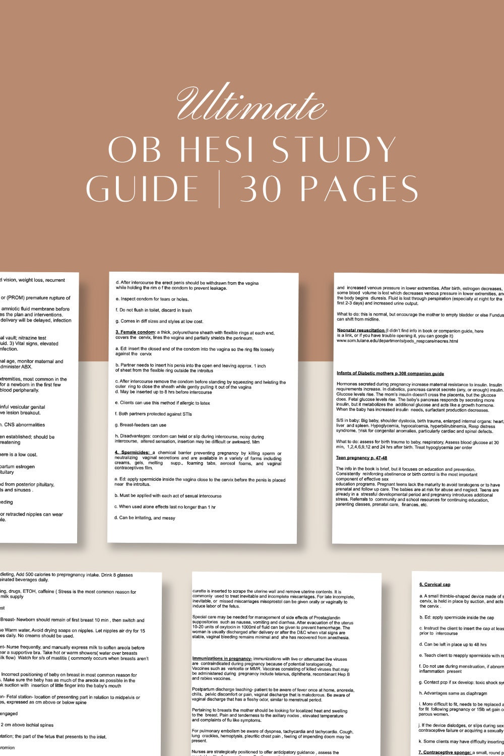 OB Hesi Study Guide 2020-2023 Pass Nursing School Maternity Course ...