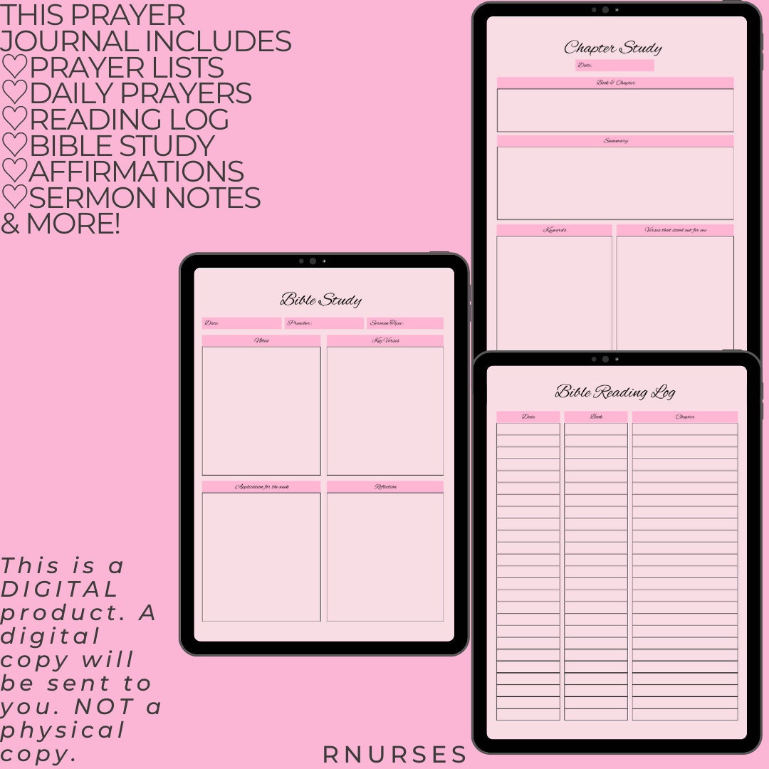 Prayer Planner, Digital Prayer Journal, Goodnotes Prayer Journal ...
