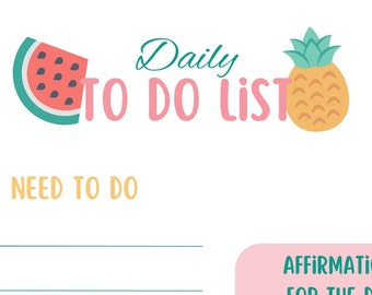 Printable Digital Daily to Do List Daily Planner for Your Everyday ...