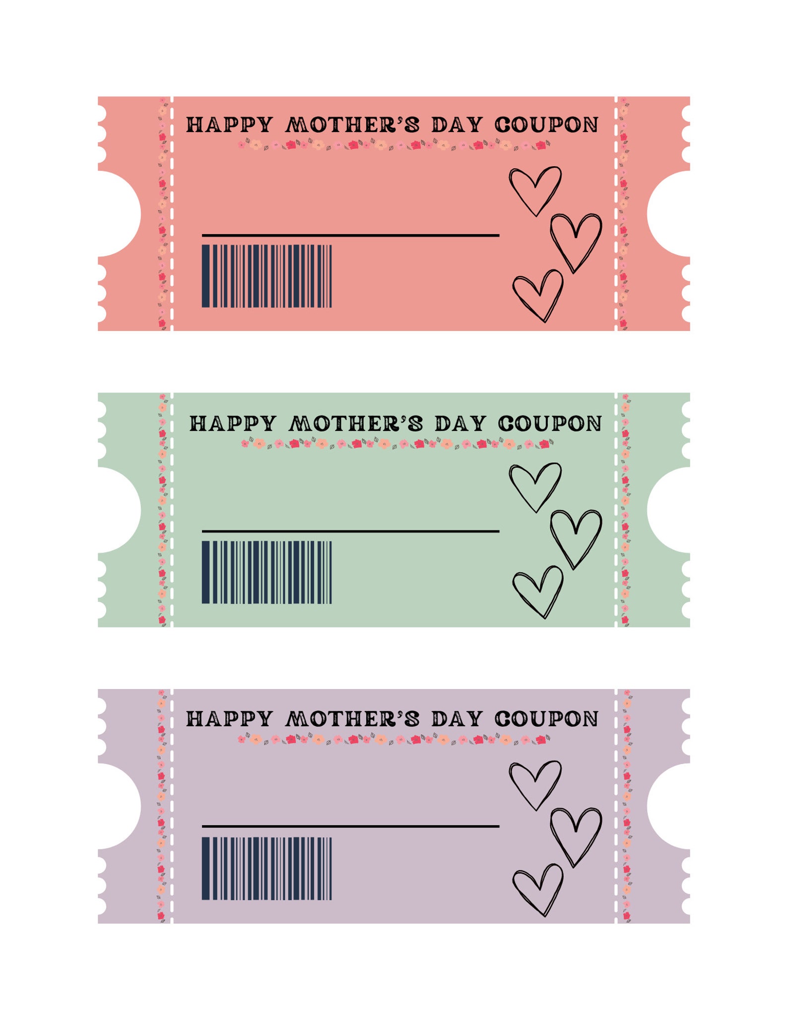 Printable Mother's Day Coupons, Mother's Day Coupon Book, Mother's Day ...