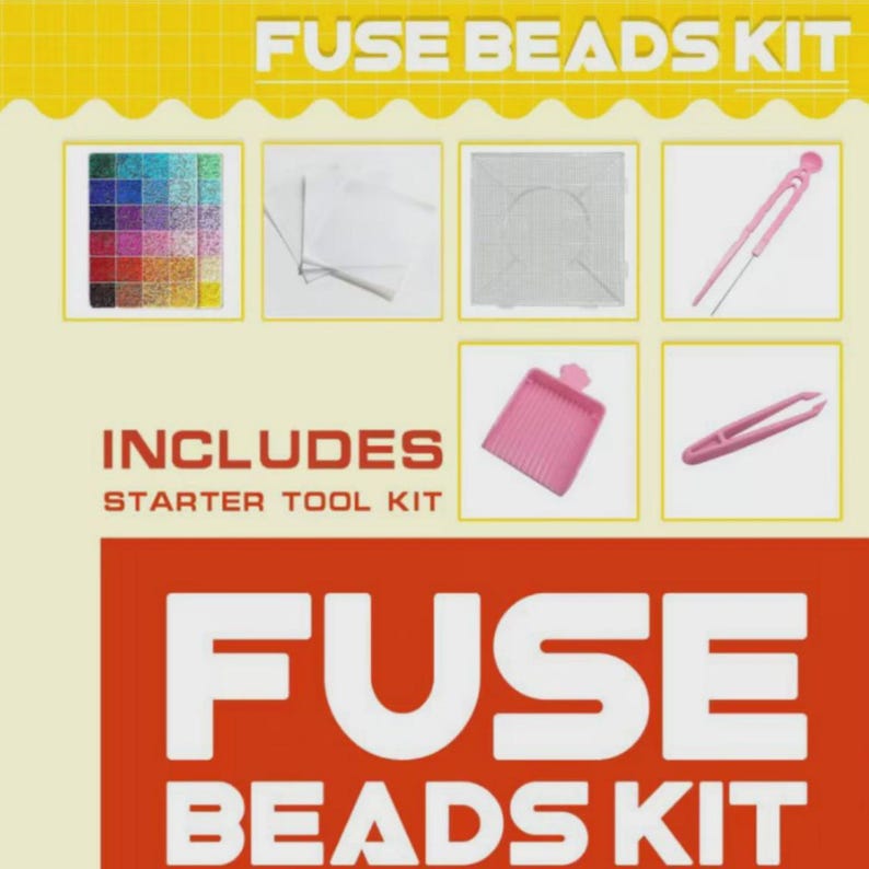 48 Colors Fuse Beads Kit | Pixel Art Craft Set With Pegboards, Tweezers ...
