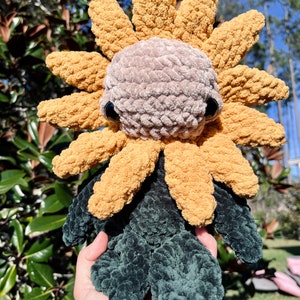 Helia the Sunflower, Sunflower Plushie, Crochet Sunflower, Plush Flower ...