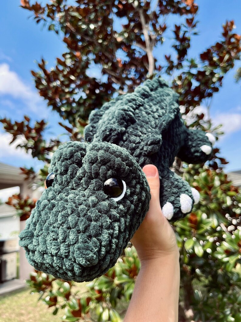 Alligator Plushie, Stuffed Alligator Toy, Florida Gator, Crochet Gator ...