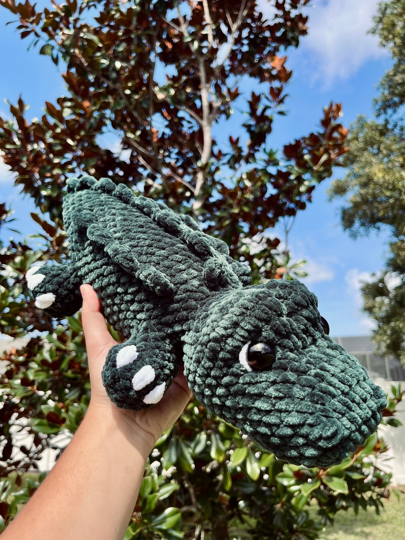 Alligator Plushie, Stuffed Alligator Toy, Florida Gator, Crochet Gator ...