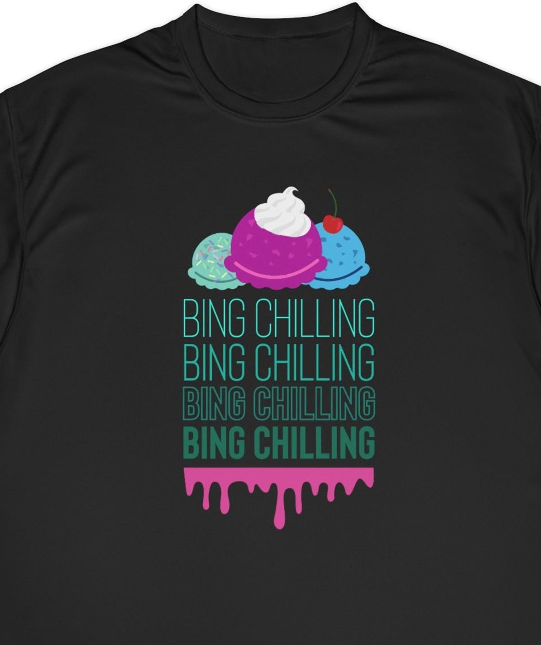 Bing Chilling Shirt, Viral Tiktok Ice Cream Shirt, Bing Chilling Ice ...
