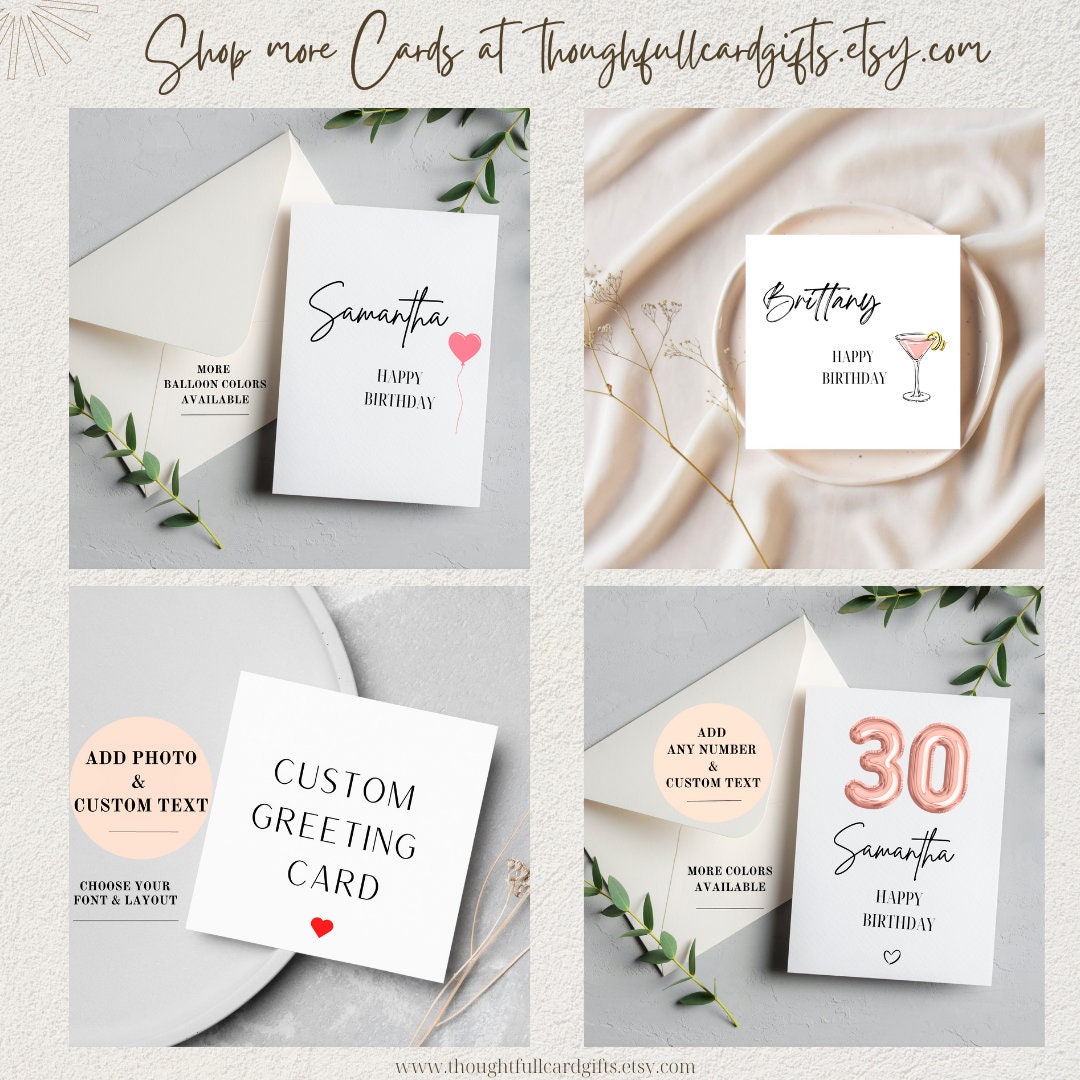 Create Your Own Card, Custom Photo Text Greeting Card, Choose Your Font ...