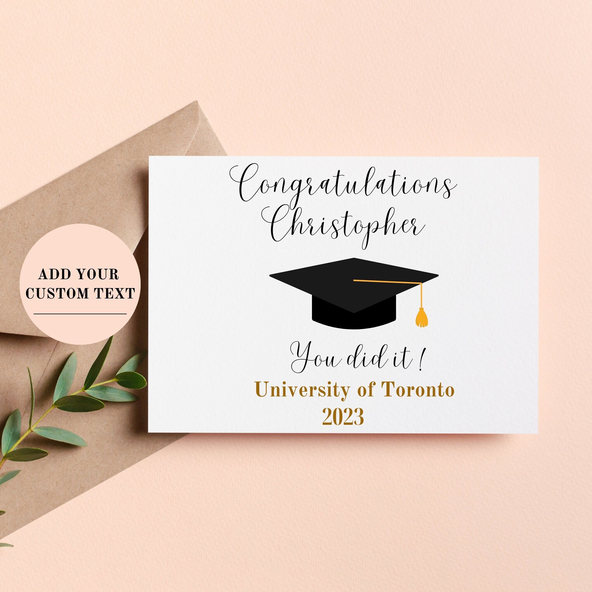 Printable Greeting Card for Graduation, High School University College ...