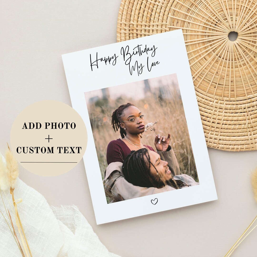 Personalized Birthday Card for My Love, Custom Card for Partner ...
