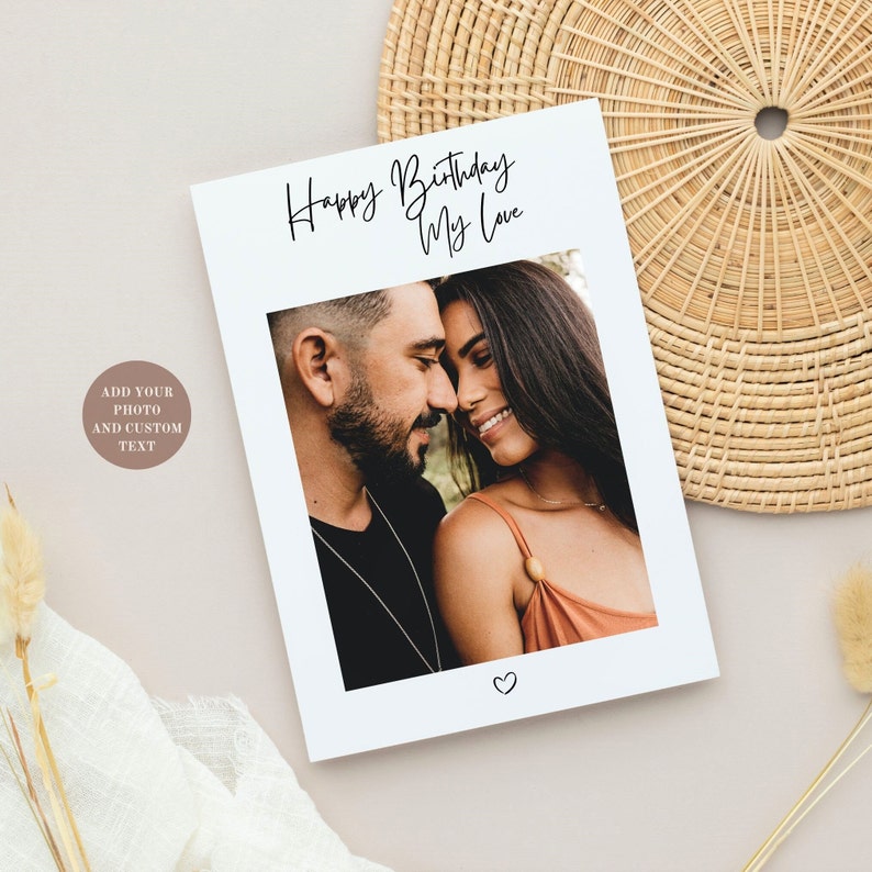 Personalized Birthday Card for My Love, Custom Card for Partner ...