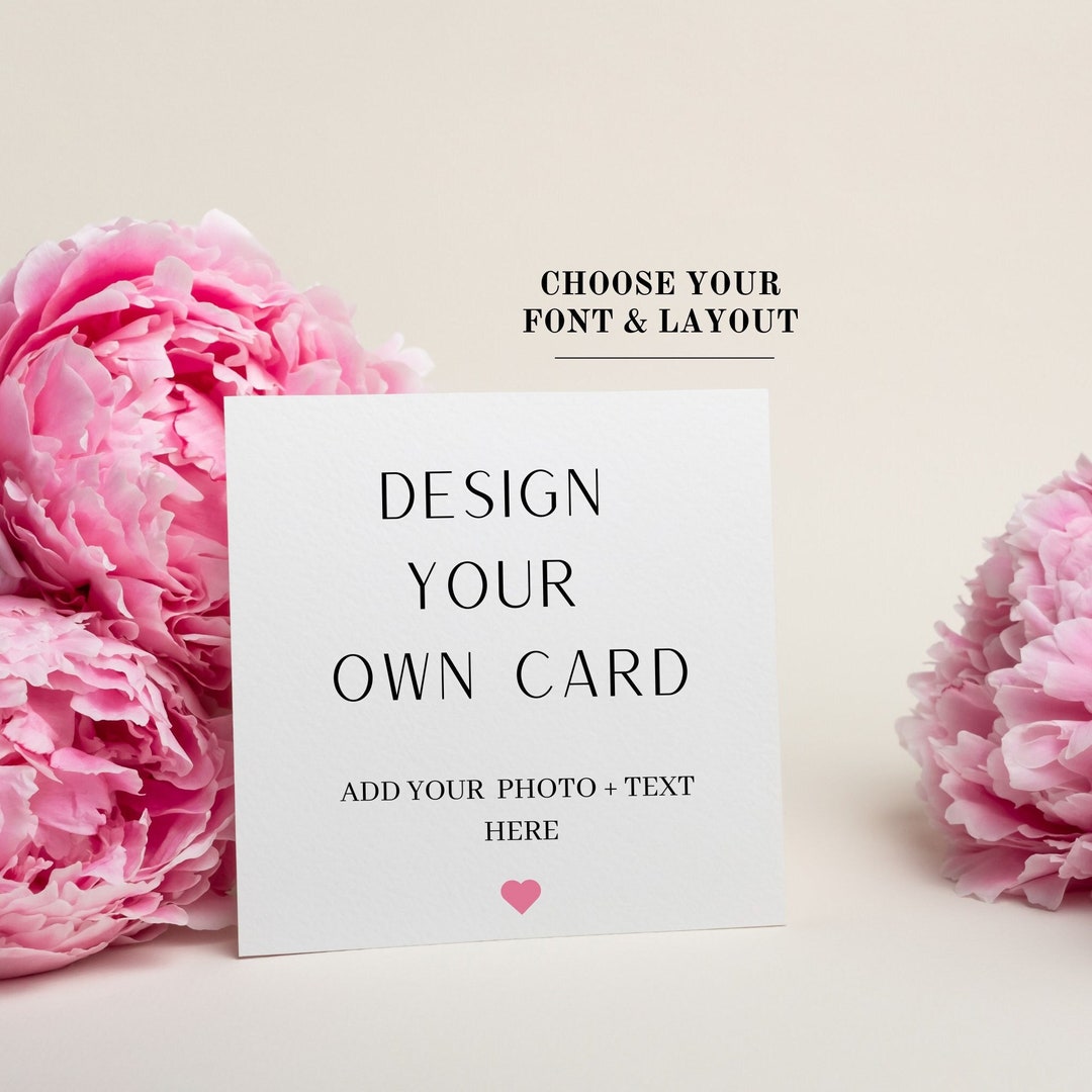 Customizable Greeting Card With Picture Create Own Card - Etsy