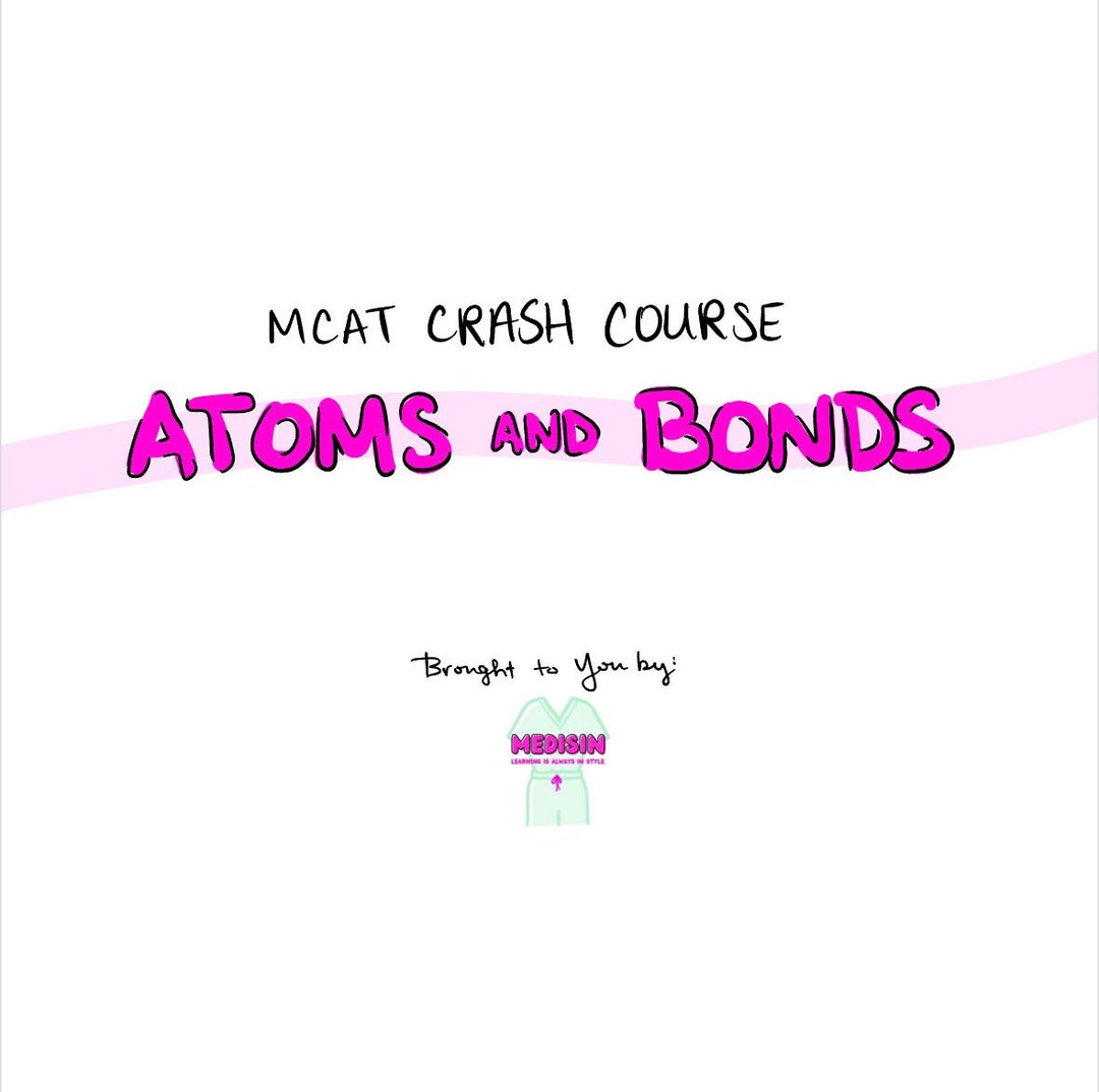MCAT Crash Course Atoms and Bonds - Etsy MCAT Crash Course Atoms and Bonds - Etsy