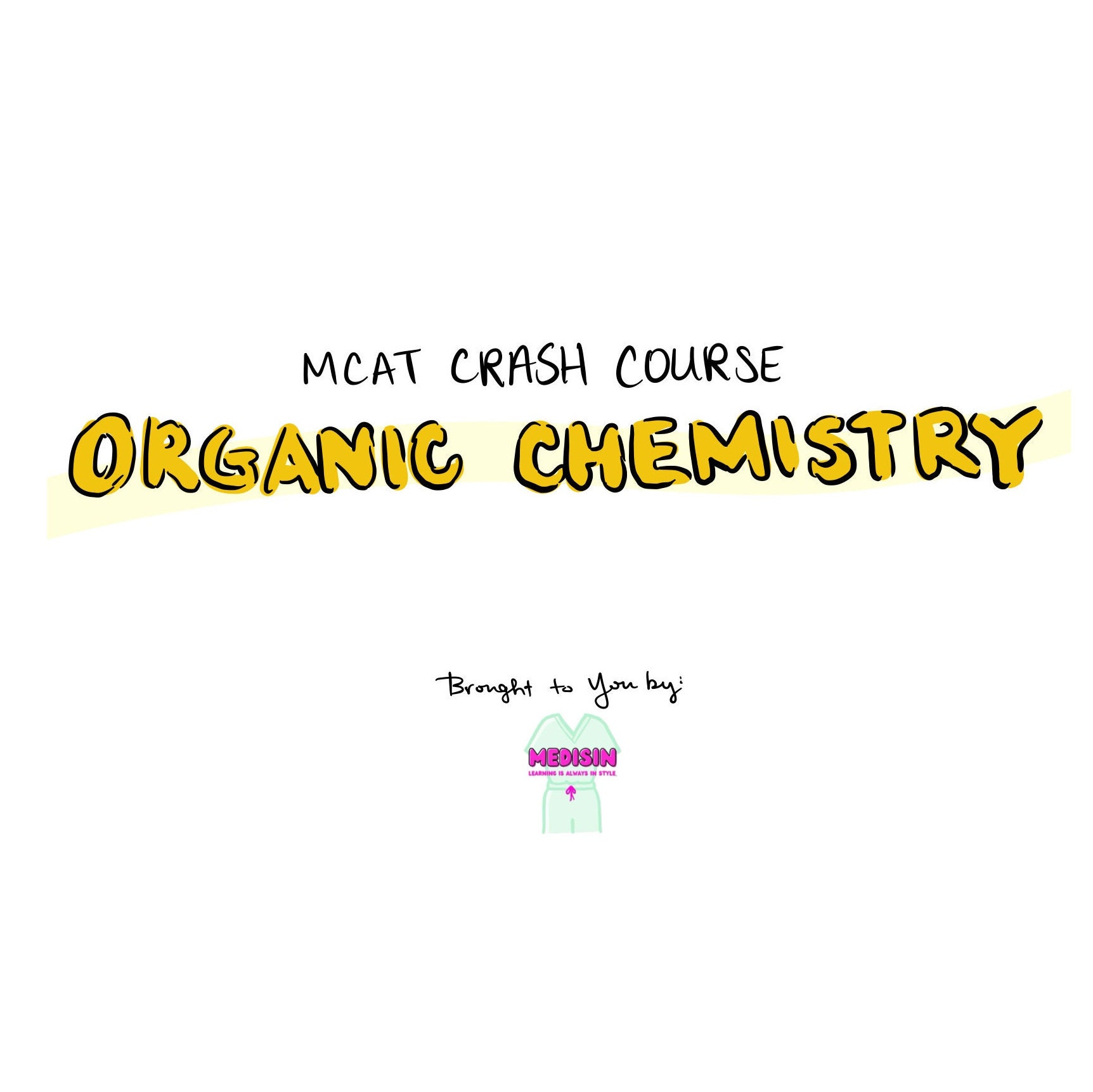 MCAT Crash Course - Organic Chemistry Reactions - Etsy