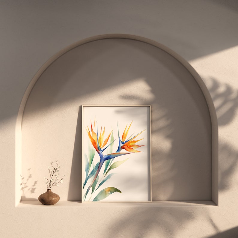 Original Watercolor Bird of Paradise Print on Thick Matte Paper ...