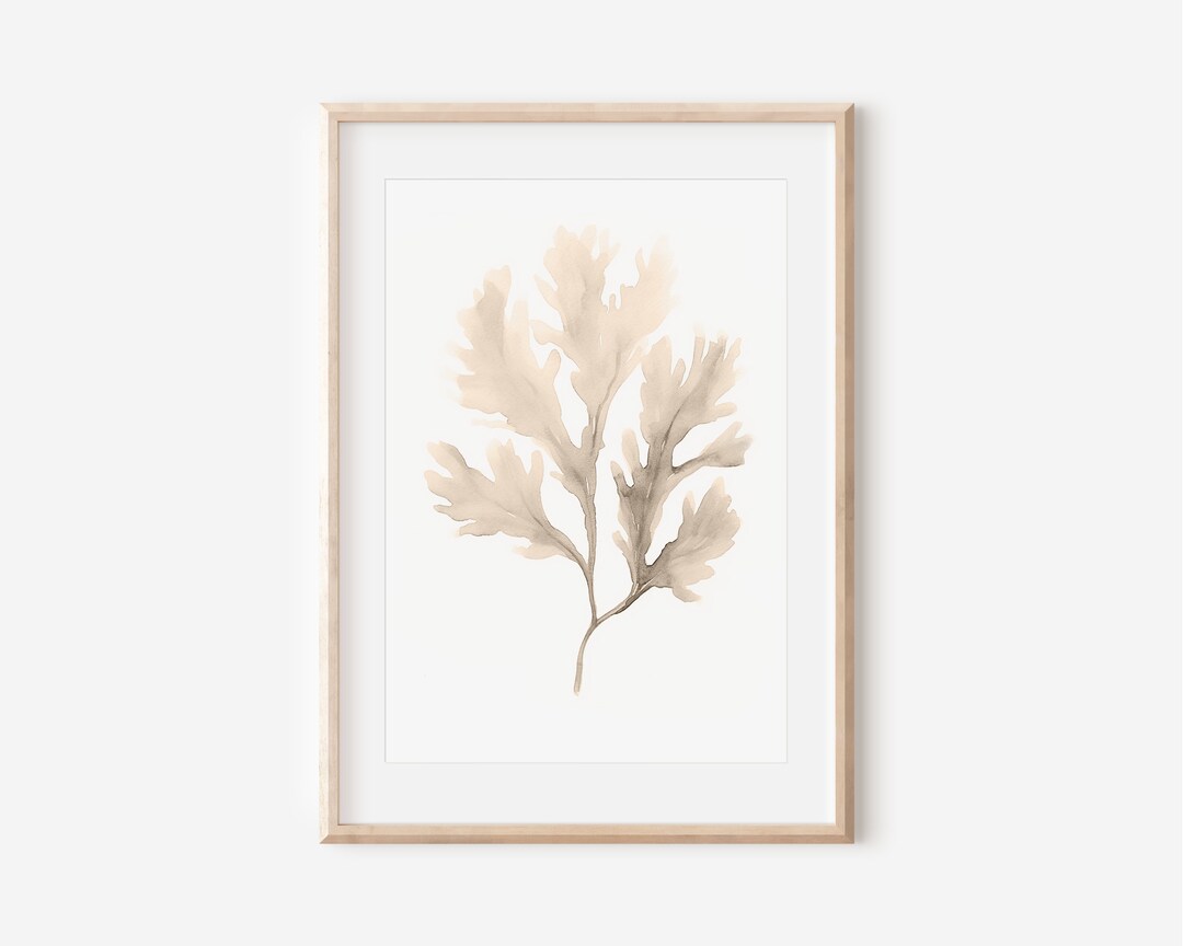 Watercolor Seaweed Print, Sea Grass Nautical Art, Calming House Decor ...