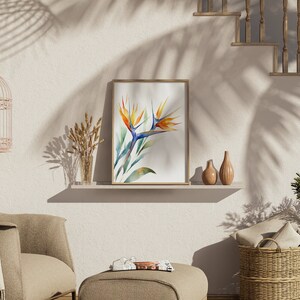 Original Watercolor Bird of Paradise Print on Thick Matte Paper ...