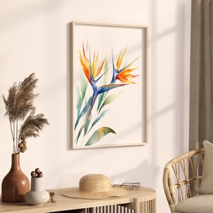 Original Watercolor Bird of Paradise Print on Thick Matte Paper ...