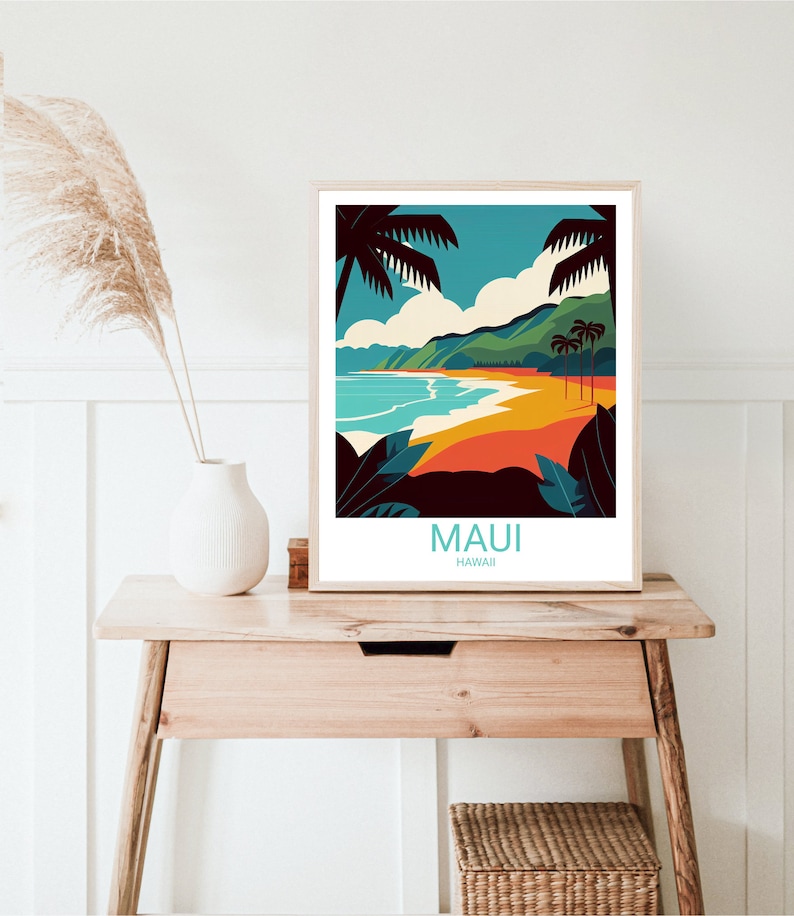Maui Travel Print, Hawaii Artwork, Island Art, Maui Poster, Travel ...