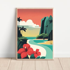 Hawaii Travel Print, Hawaii Artwork, Island Art, Hawaii Poster, Travel ...