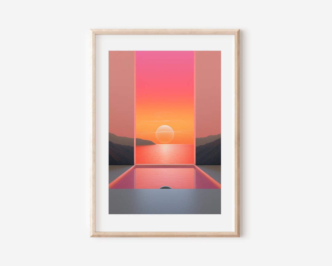 Sunrise Island Digital Print, Hawaiian Sunrise Print Digital Art ...