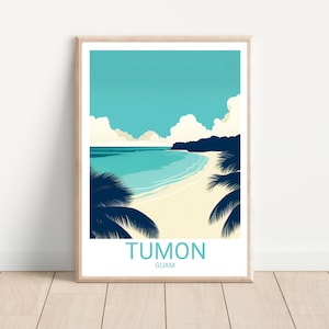 Tumon Guam Watercolor Travel Print, Island Beach Art - Etsy