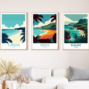 Tumon Guam Travel Print, Guam Artwork, Island Art, Tumon Poster, Travel ...