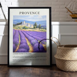 Provence France Travel Poster Print | French Riviera Lavender Fields ...