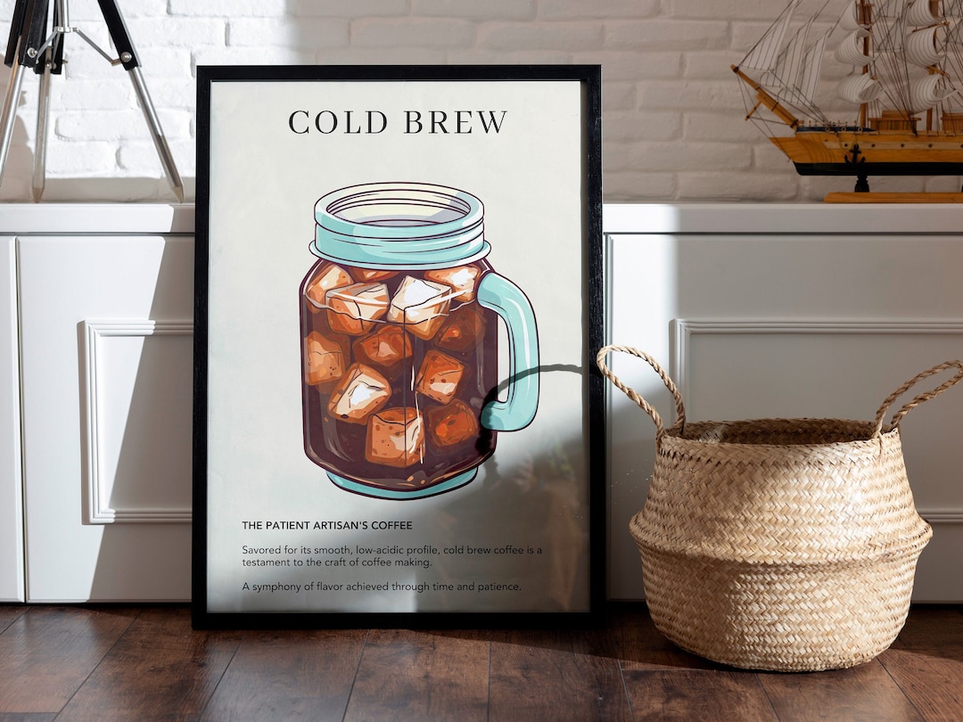 Cold Brew Coffee Poster | Coffee Print | Italian Coffee | Retro ...