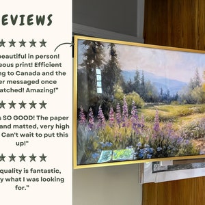 Serene Meadow Landscape Print | Spring Oil Painting Floral Wildflower ...