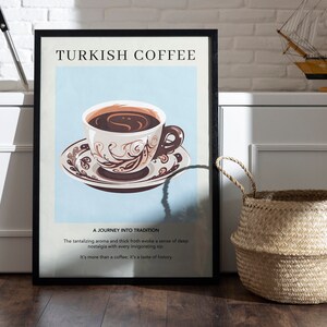 Turkish Coffee Poster | Tea Coffee Print | Japanese Tea | Retro ...