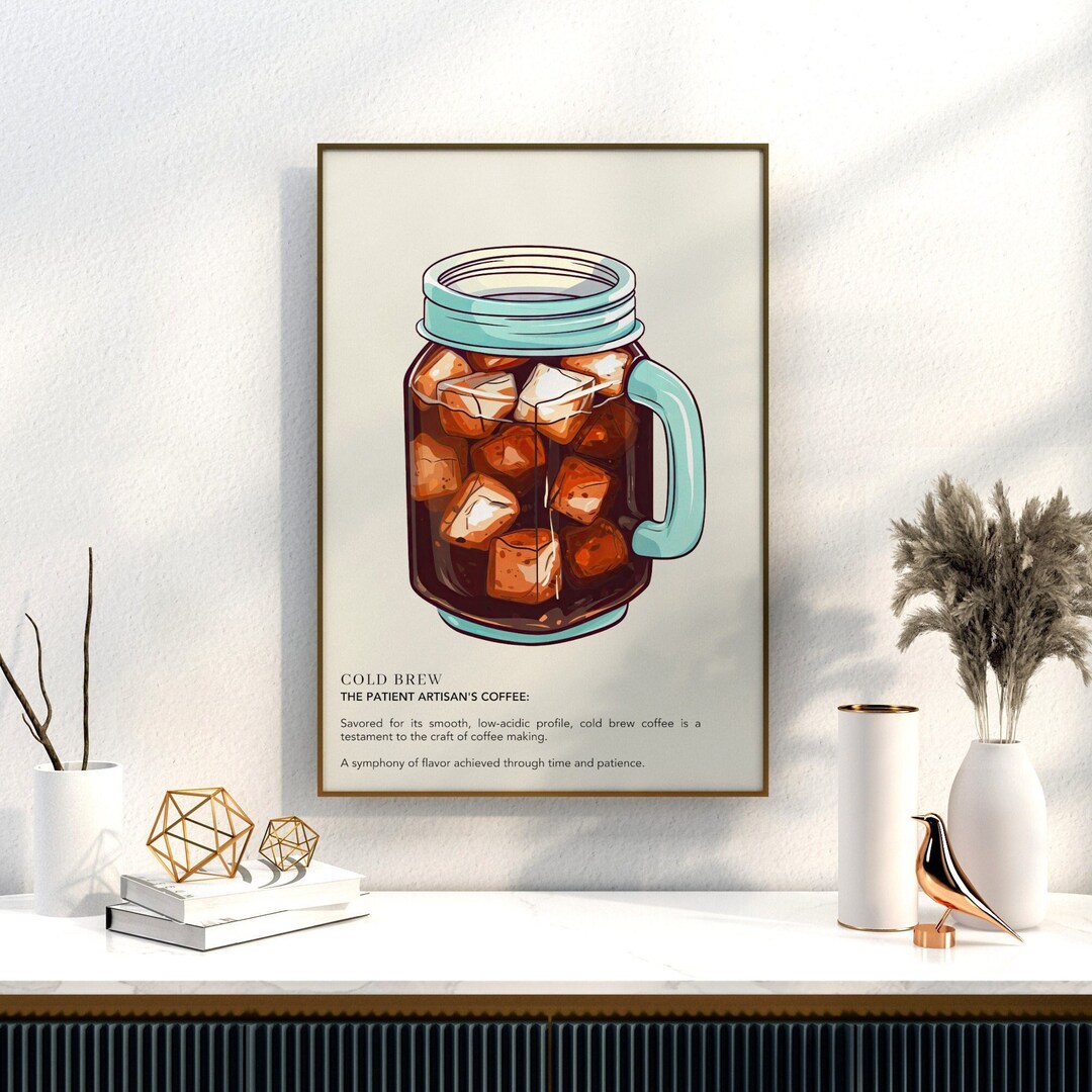 Cold Brew Poster | Coffee Print | Italian Coffee Espresso | Retro ...