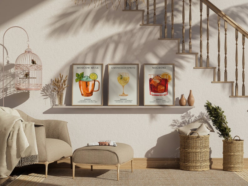 Limoncello Spritz Art Print Bar Cart Decor Cocktail Poster - Etsy