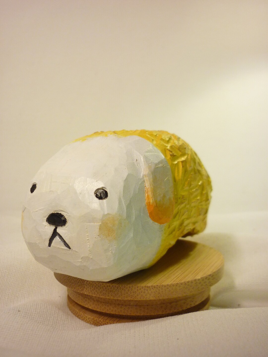 Tempura Dog Figurine Wooden Decor Art Craft Wood Handmade Table Decor ...