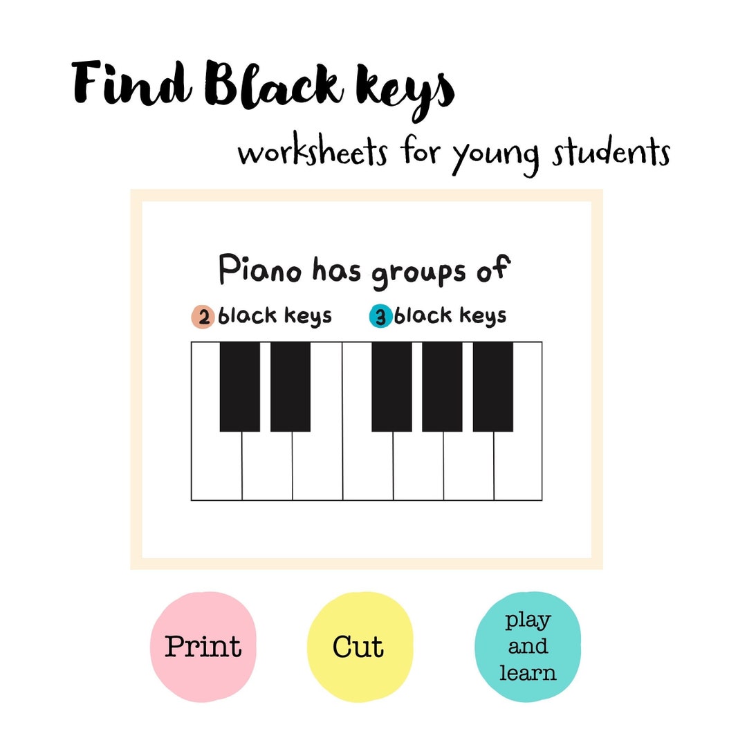 My First Piano Lesson - Find Black Keys - Etsy