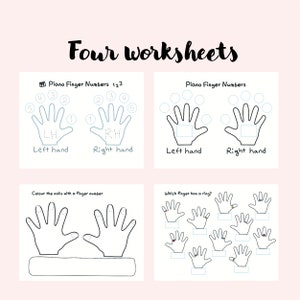 My First Piano Lesson - Piano Finger Numbers - Etsy