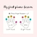 My First Piano Lesson - Piano Finger Numbers - Etsy