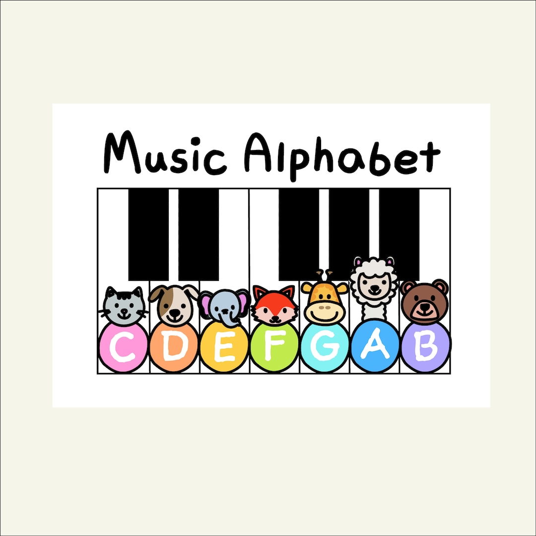 My First Piano Lesson - Music Alphabet - Etsy Canada