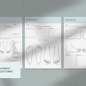Blue Intake Form Reflexology Intake Form Client Intake - Etsy