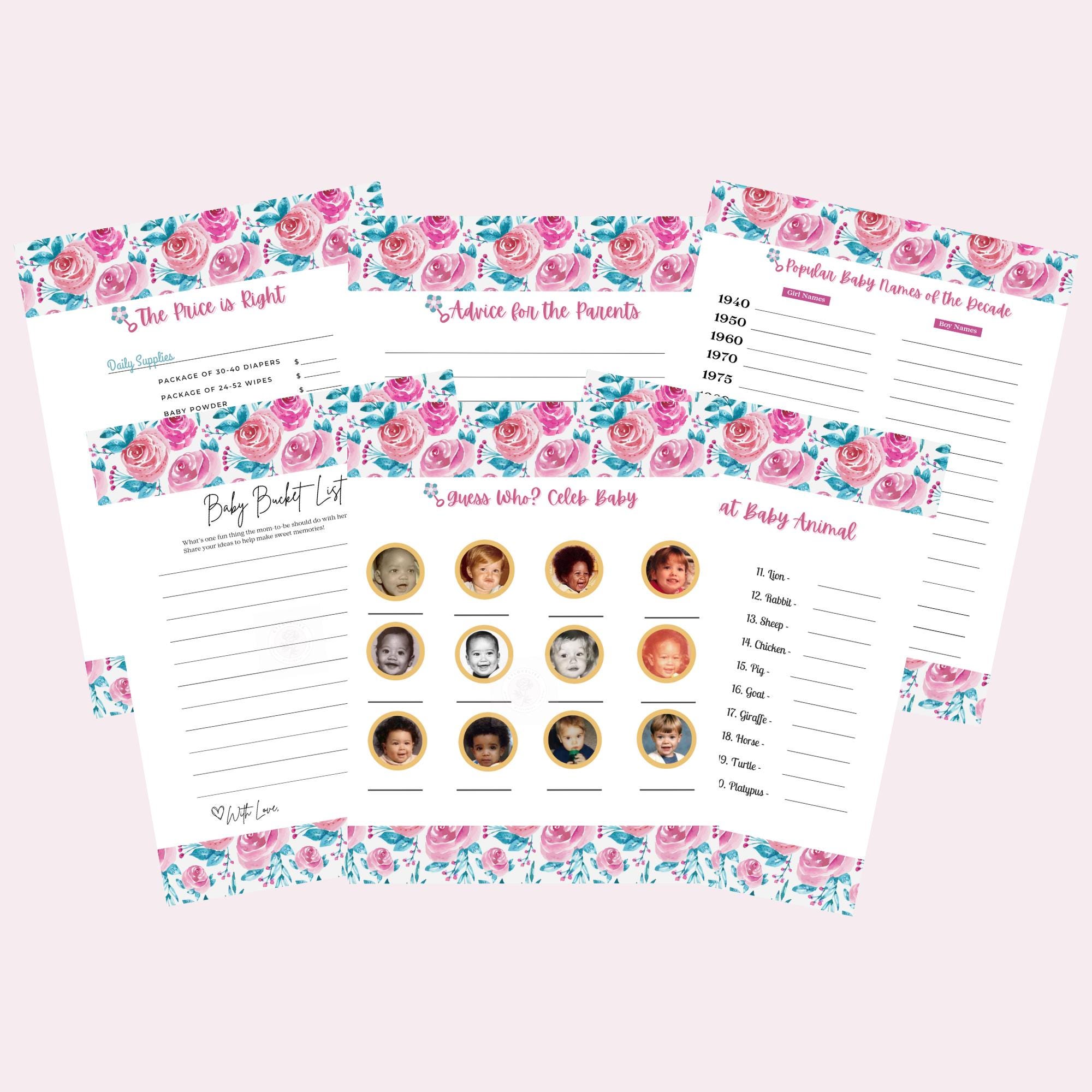 25 Baby Shower Game Bundle | Printable Party Games | Instant Download ...