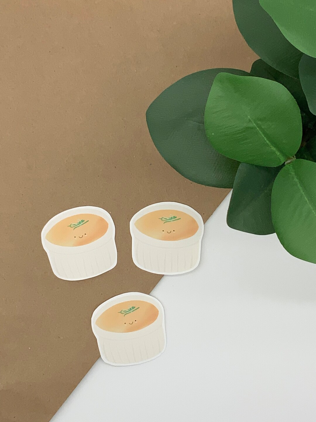 Steamed Egg Vinyl Sticker Cute Food Stickers Vinyl Sticker Waterproof ...