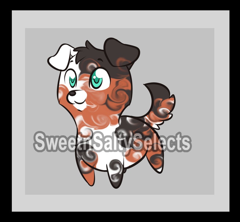 Mystic Calico Swirl Puppy Dog Pet Adoptable - Etsy